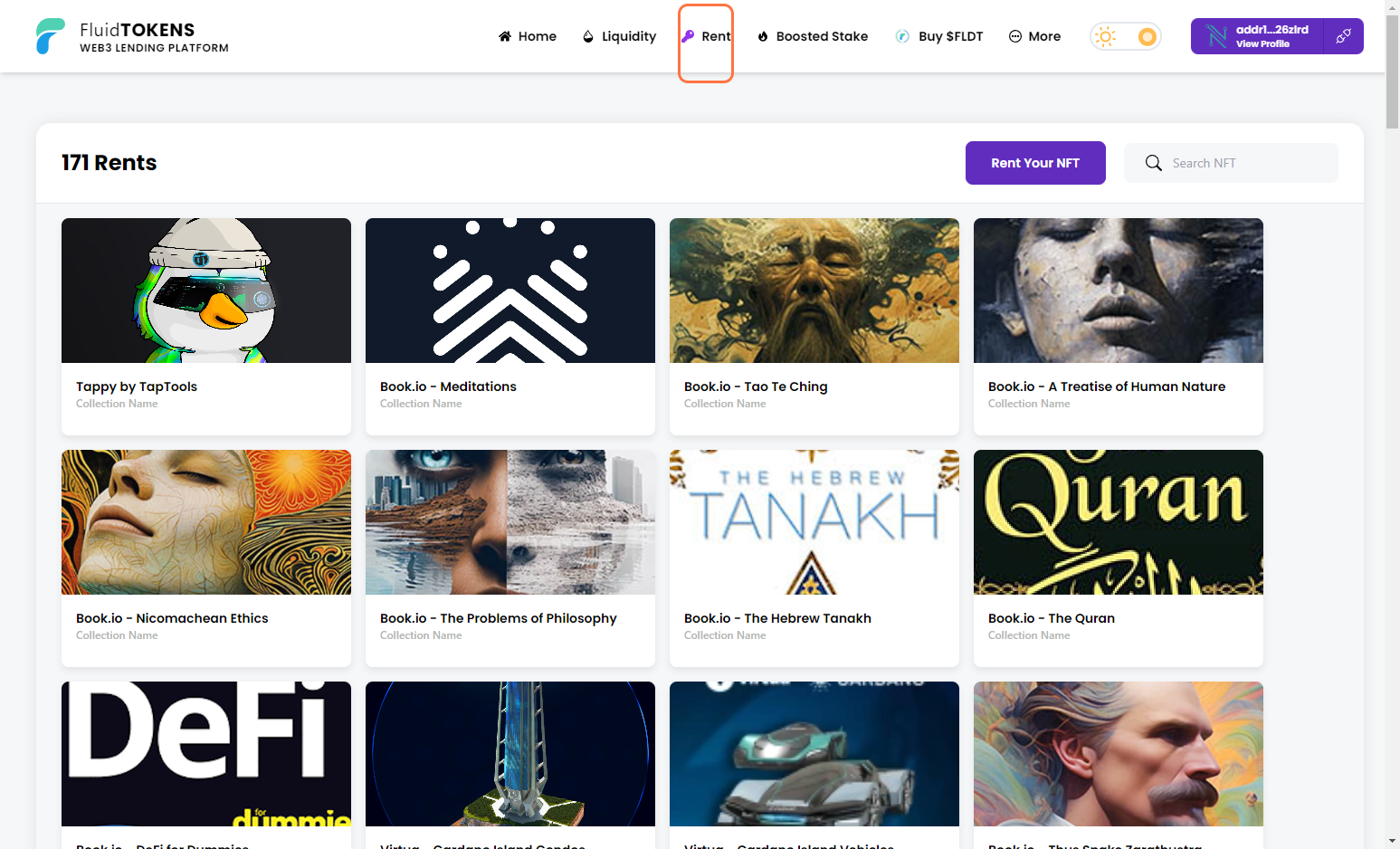 How to Lend an NFT with a Rental Offer on Fluid Tokens
